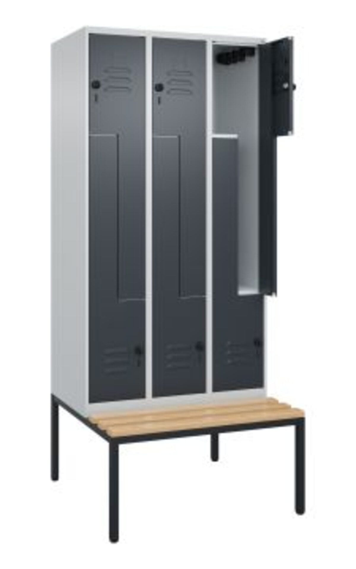 Z-Spind mit Sitzbank CLASSIC PLUS - das Platzwunder